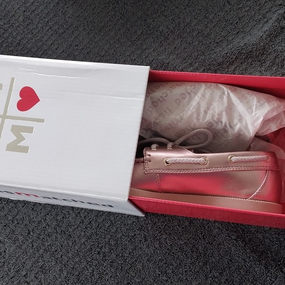 Little Miss Matched | Shoes | Girls Size Pink Gold Metalic Boat Shoes ...